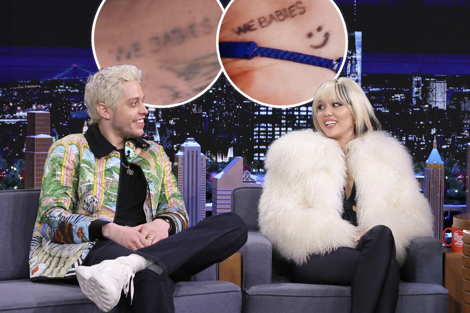 Miley Cyrus and Pete Davidson dangle matching tattoos | Watch Market Online